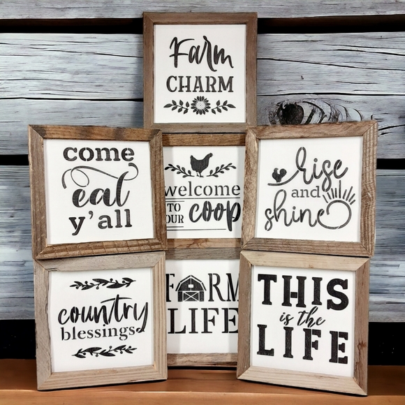 Handmade | Accents | Rustic Farm Life Wood Sign Crafted Painted ...